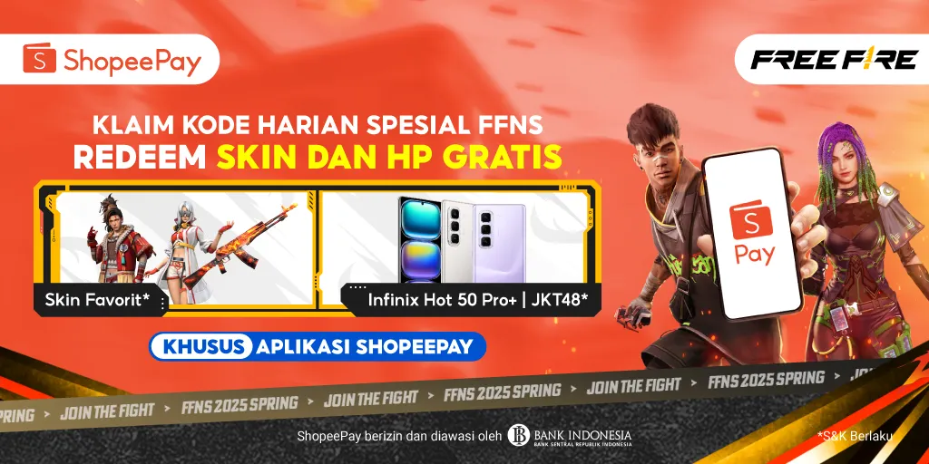 Klaim Kode Redeem FF dan Top Up Diamond di Event FFNS 2025 Spring ...